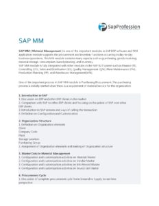 SAP MM | SapProfession