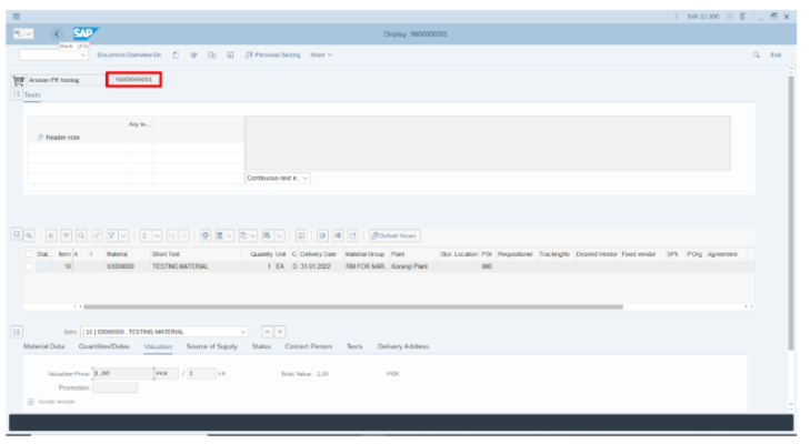 How To - Creare una Richiesta di Acquisto in SAP S/4 HANA